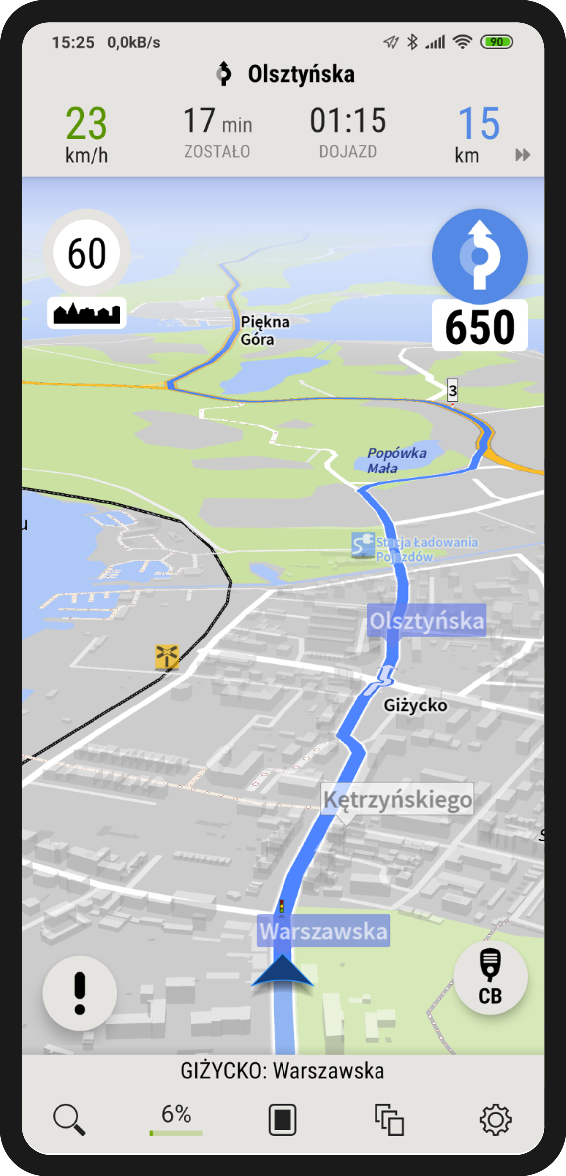 Poradnik AutoMapy: typy tras